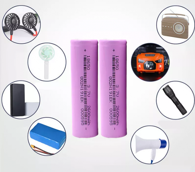 Cylindrical 18650 Lithium Cell 3.7v 2600mah Li Ion lifepo4 lithium battery electric motorcycle ...